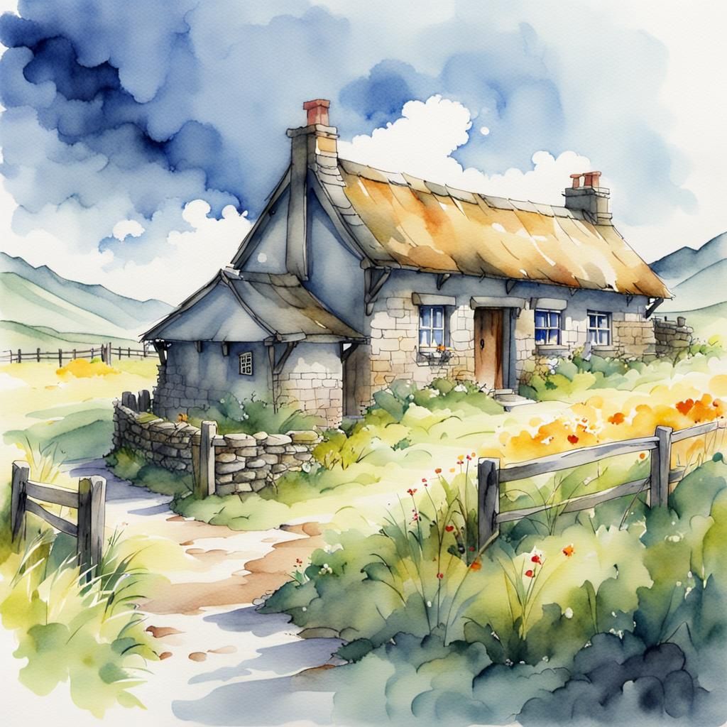THATCHED COTTAGE - AI Generated Artwork - NightCafe Creator