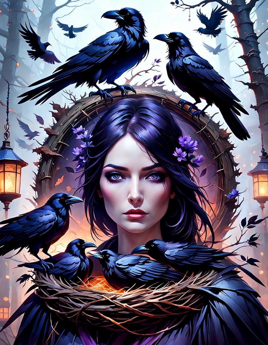 The Raven Nest Girl and Her Portal (MysteriousXL) - AI Generated ...