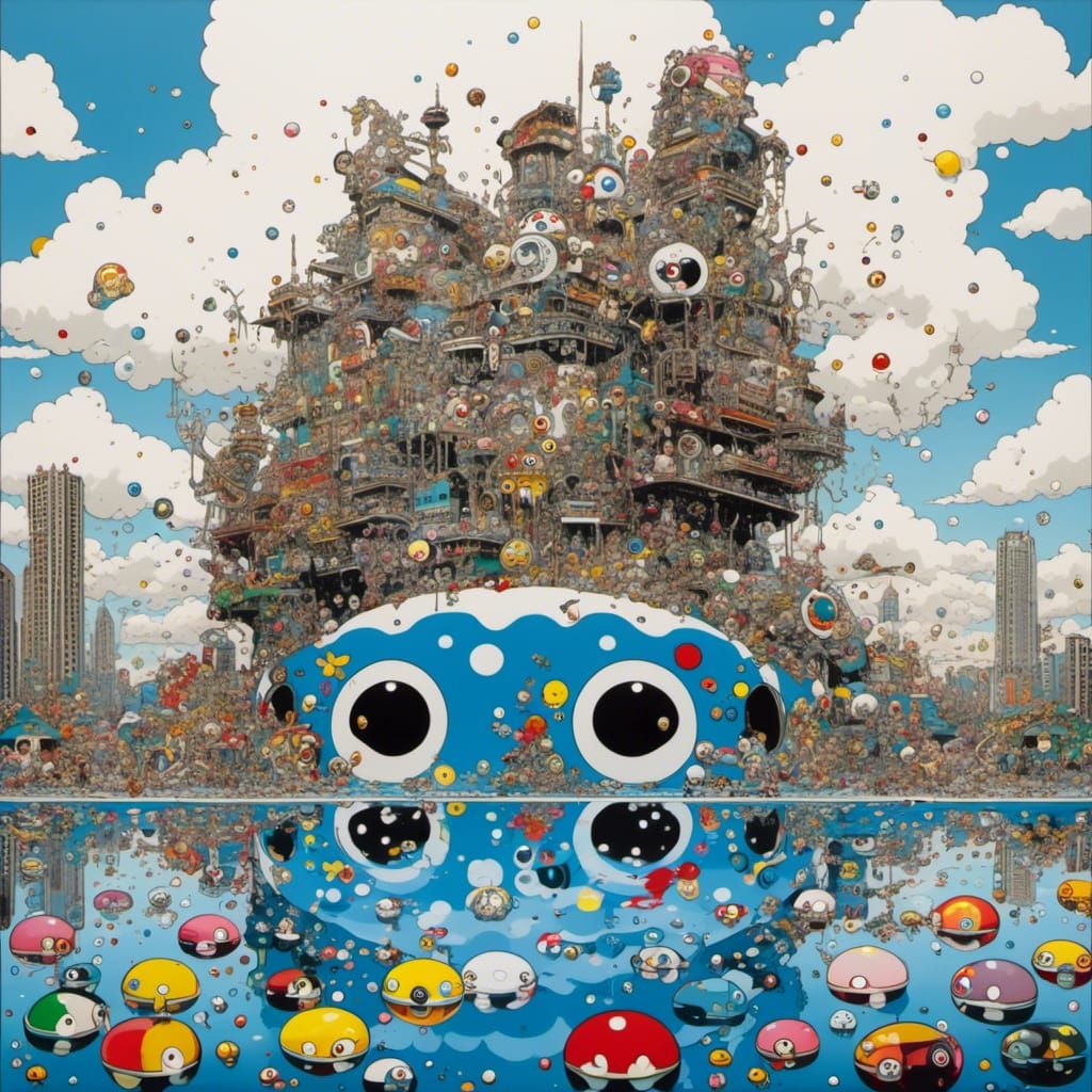 Superflat reflection - AI Generated Artwork - NightCafe Creator