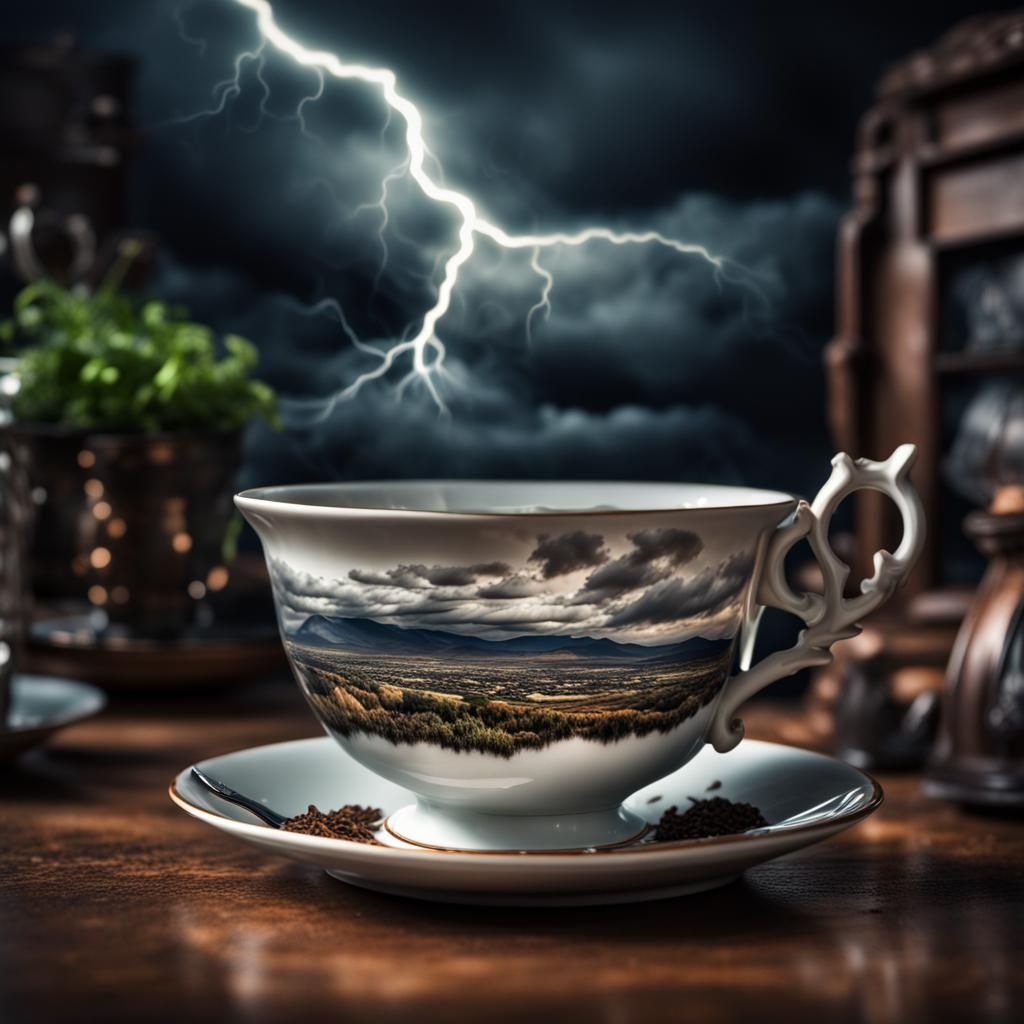 Storm in a Tea Cup - AI Generated Artwork - NightCafe Creator