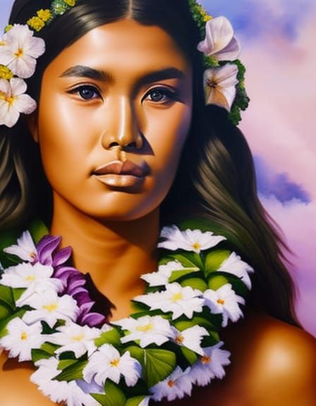 Hawaiian Woman - AI Generated Artwork - NightCafe Creator