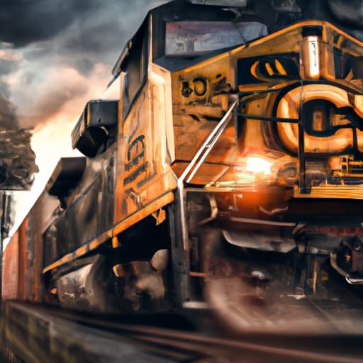 CSX train - AI Generated Artwork - NightCafe Creator