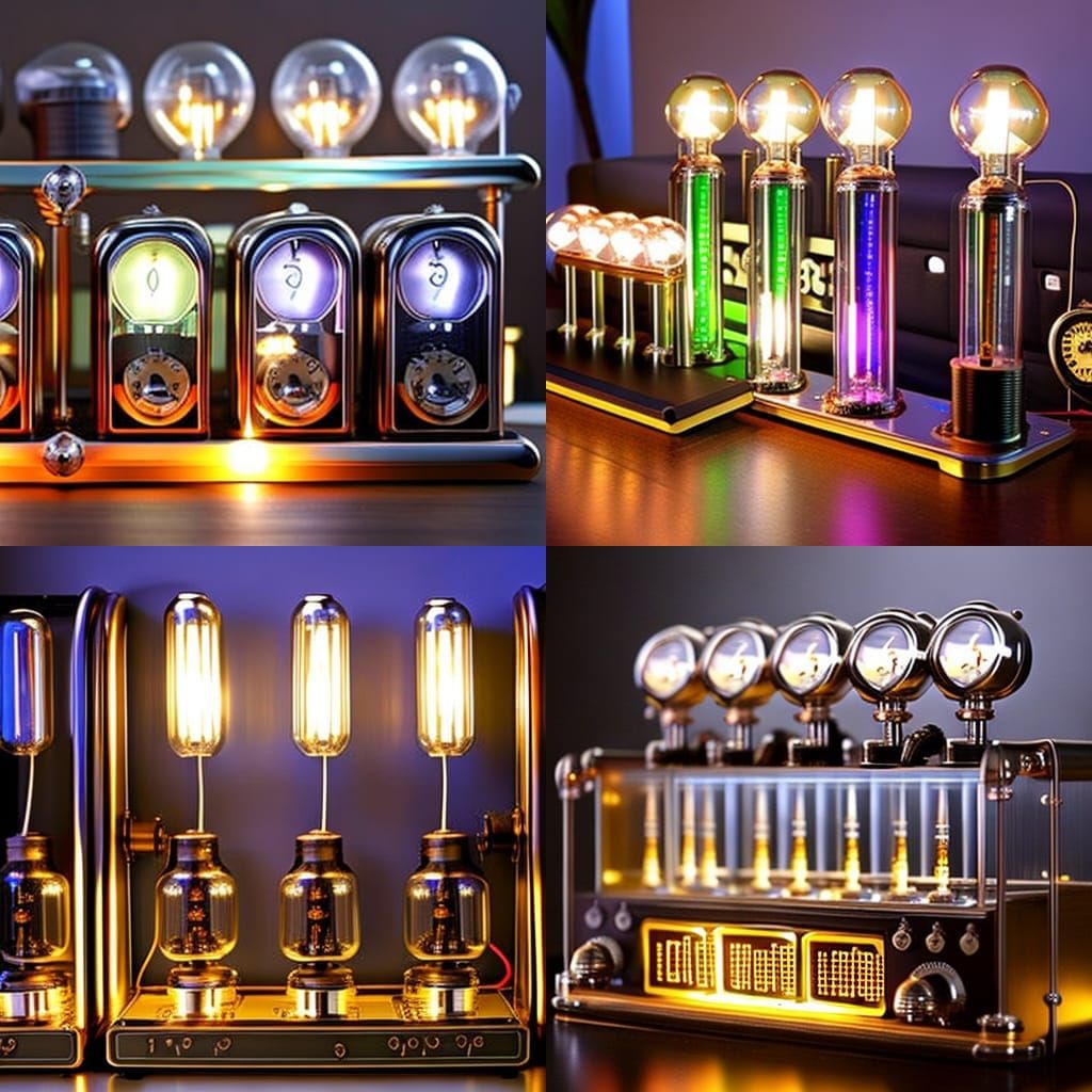 The nixie tube clock time is 4:20 - AI Generated Artwork - NightCafe ...