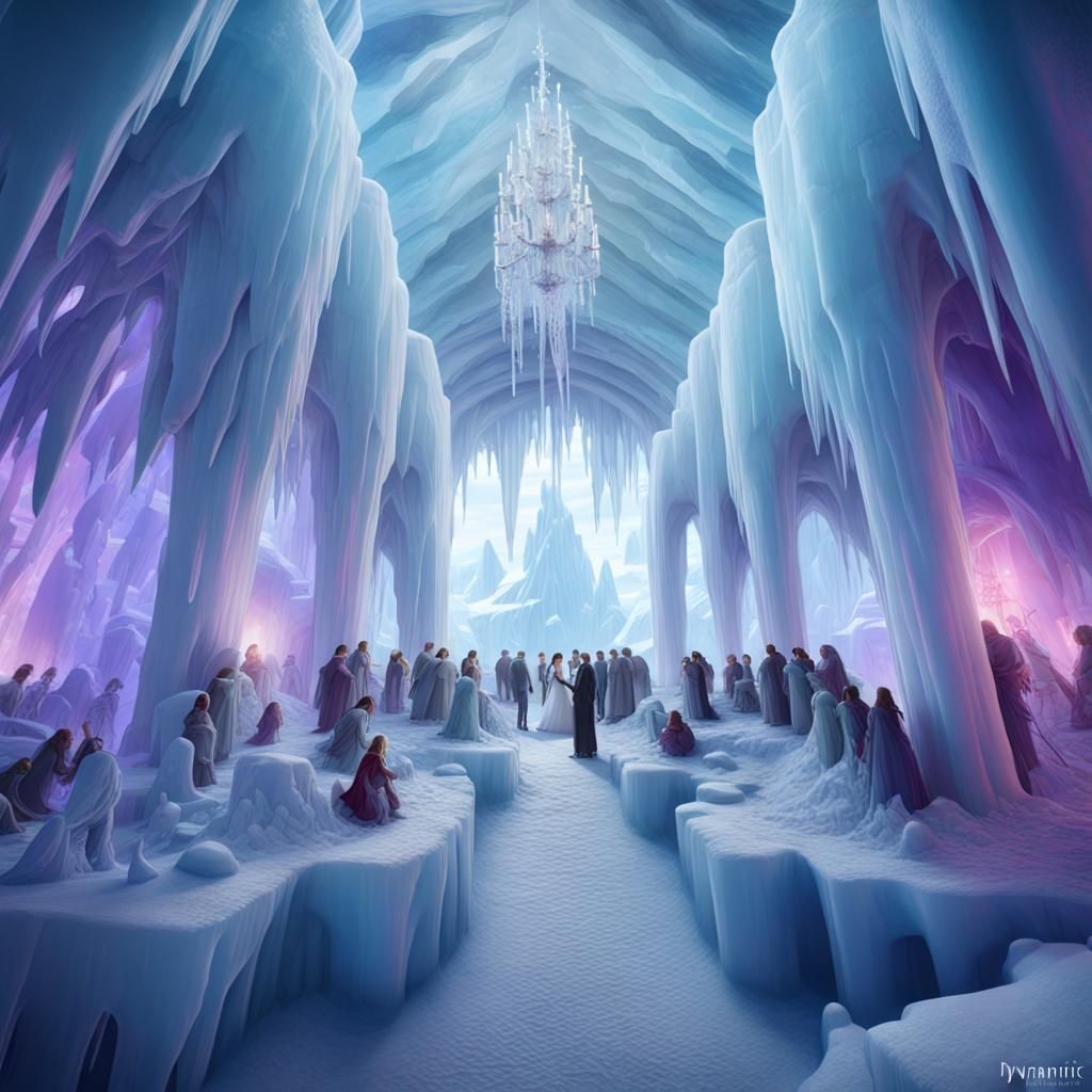 Ice Castle Wedding - AI Generated Artwork - NightCafe Creator