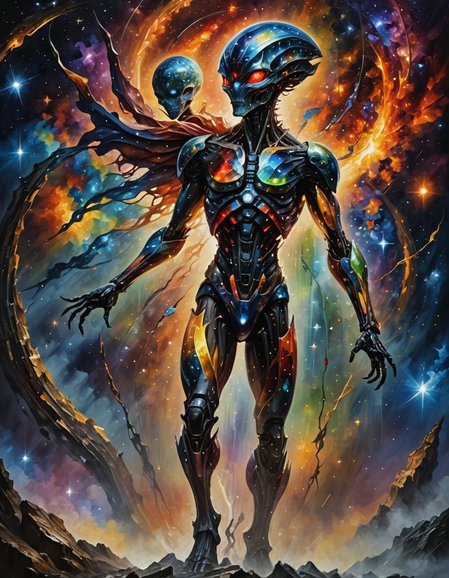 Alien robot - AI Generated Artwork - NightCafe Creator