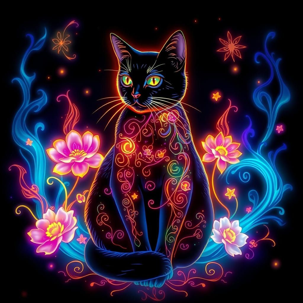 Back lighted cat - Back lighted cat