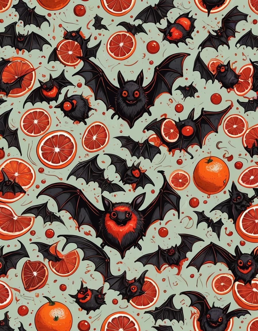 blood-orange vampire fruit cute bat - AI Generated Artwork - NightCafe ...