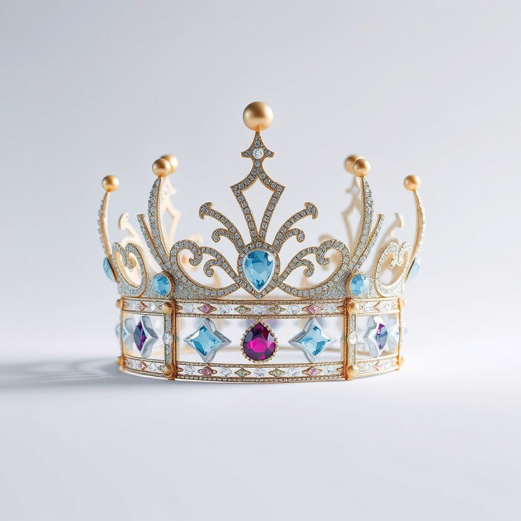 Enchanted Ice Princess Crown in Glittering Disney ... - AI Art