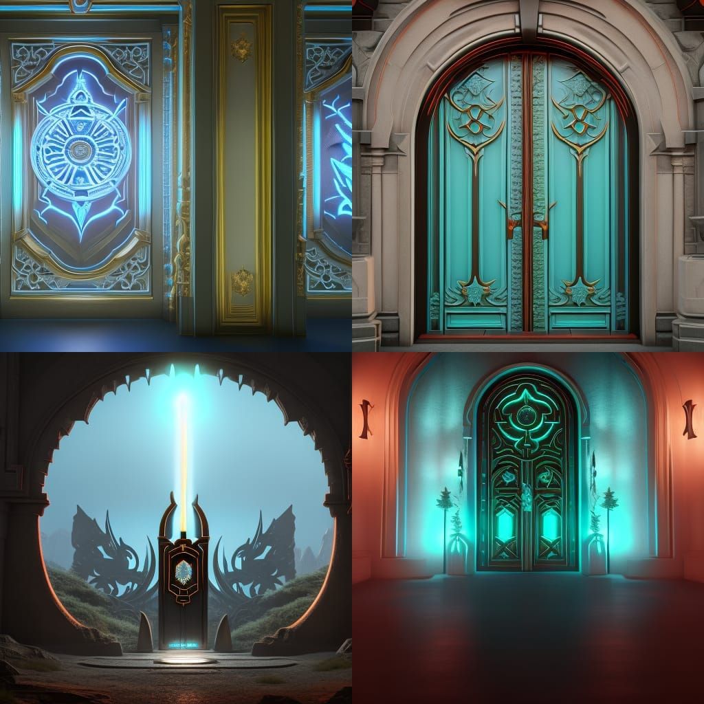 A glowing magical glyph on a door - AI Generated Artwork - NightCafe ...