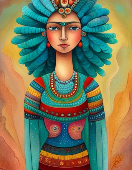 Aztec Princess #47 - AI Generated Artwork - NightCafe Creator