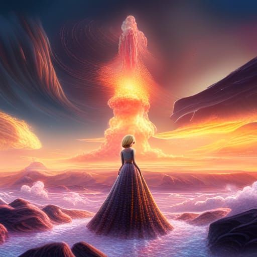 Barbie witnesses a nuclear explosion - AI Generated Artwork - NightCafe ...