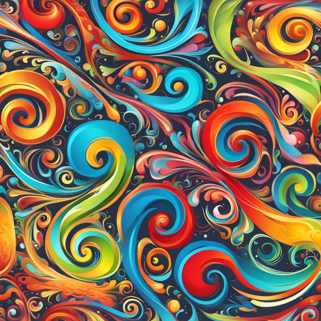 swirls , multicolored, fancy - AI Generated Artwork - NightCafe Creator