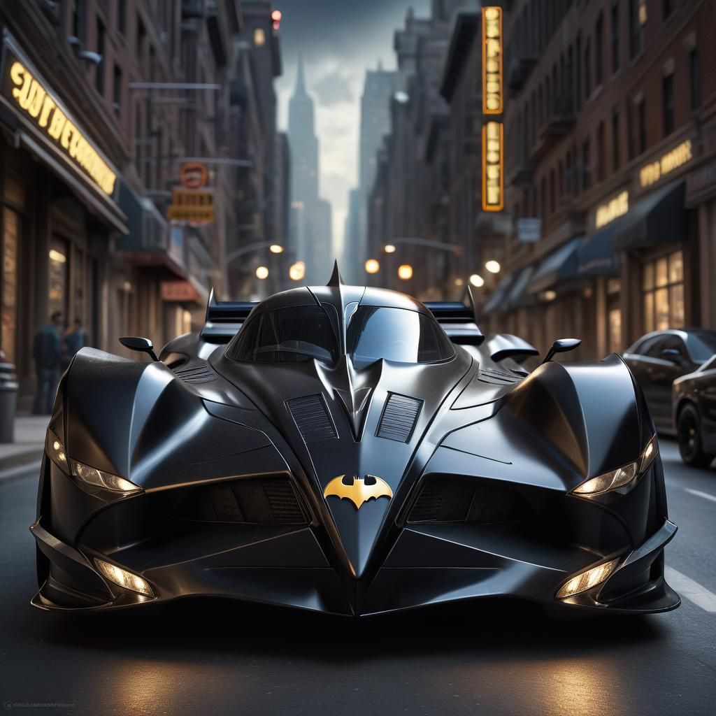 Batmobile Supercar - AI Generated Artwork - NightCafe Creator