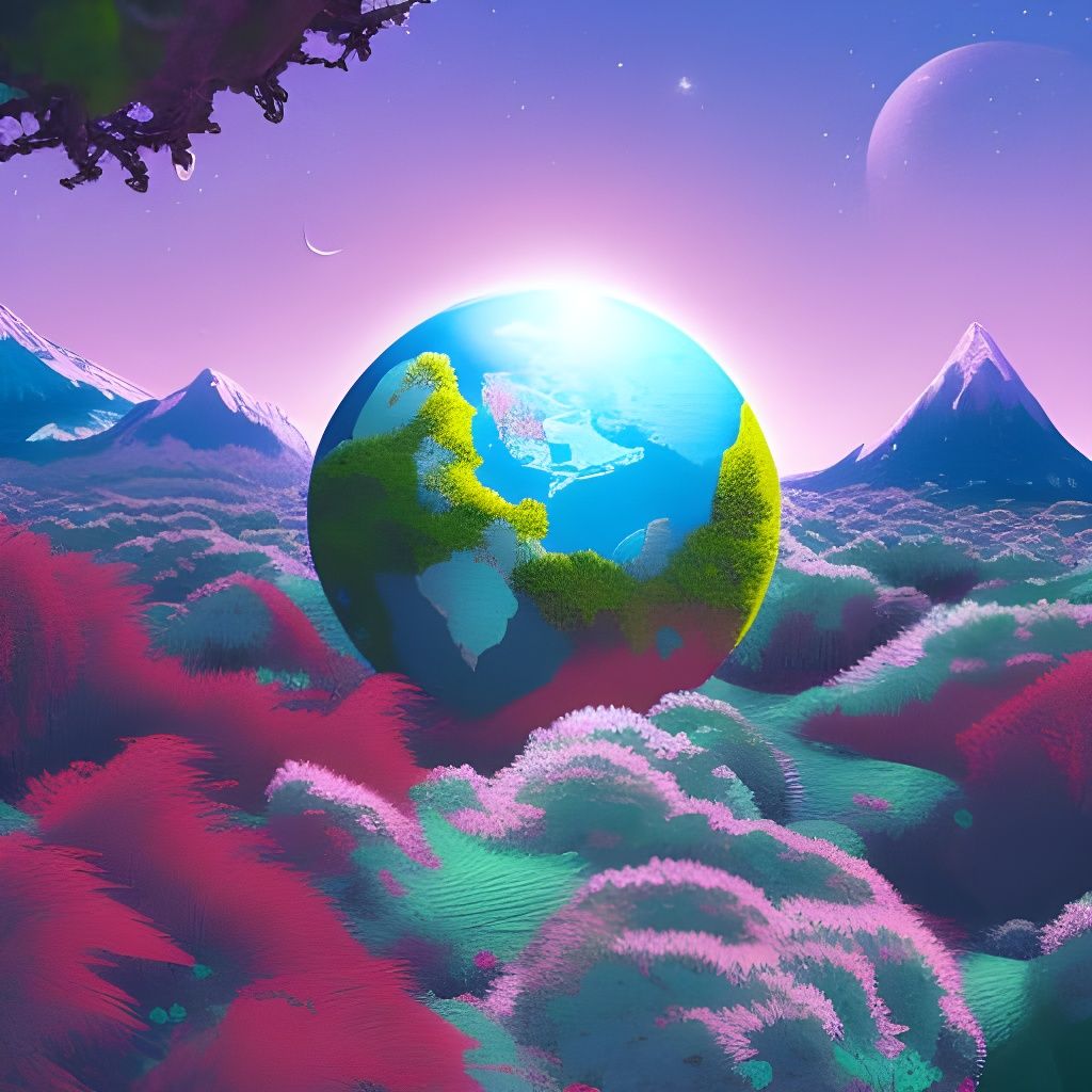Earth, nestled - AI Generated Artwork - NightCafe Creator