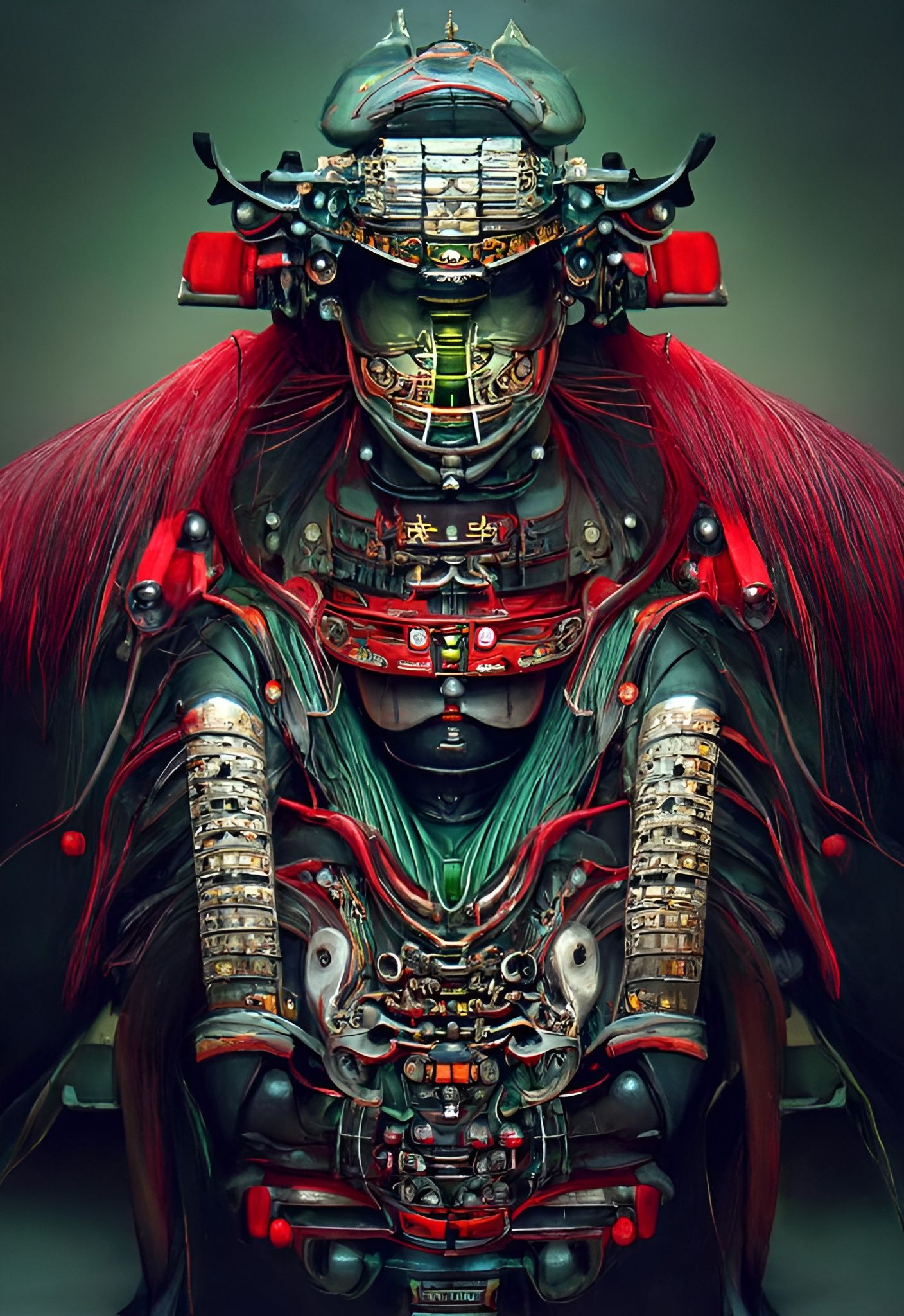 The Red Shogun - AI Generated Artwork - NightCafe Creator