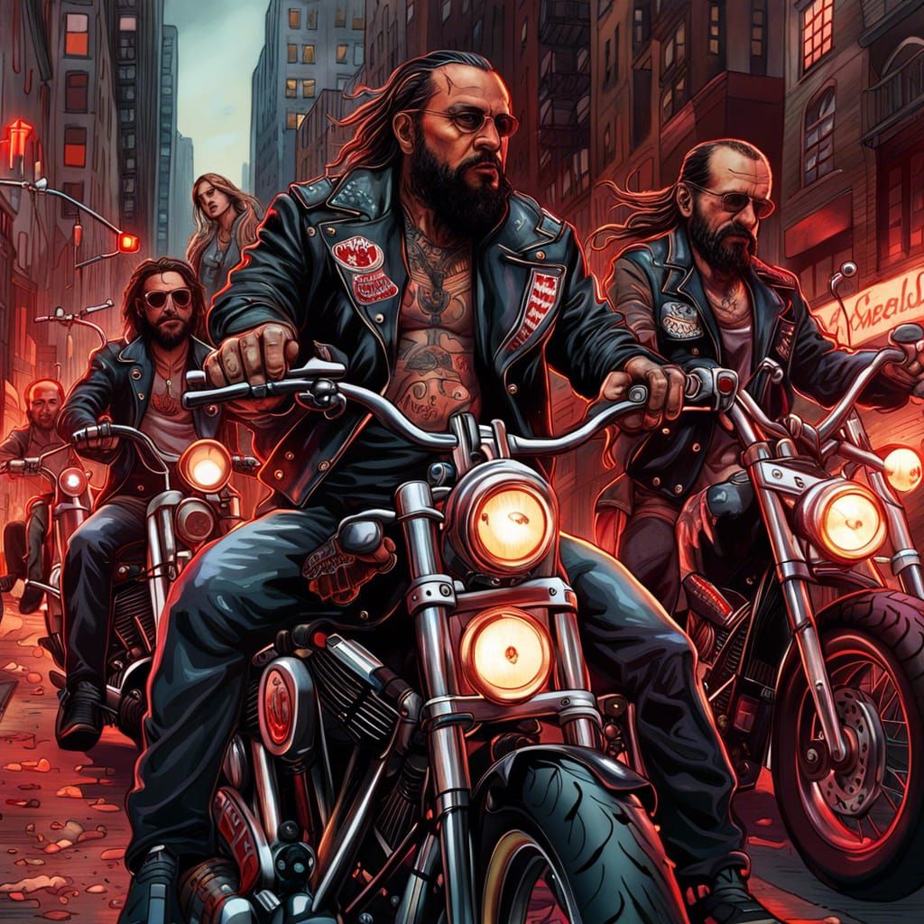 Hells Angels - AI Generated Artwork - NightCafe Creator