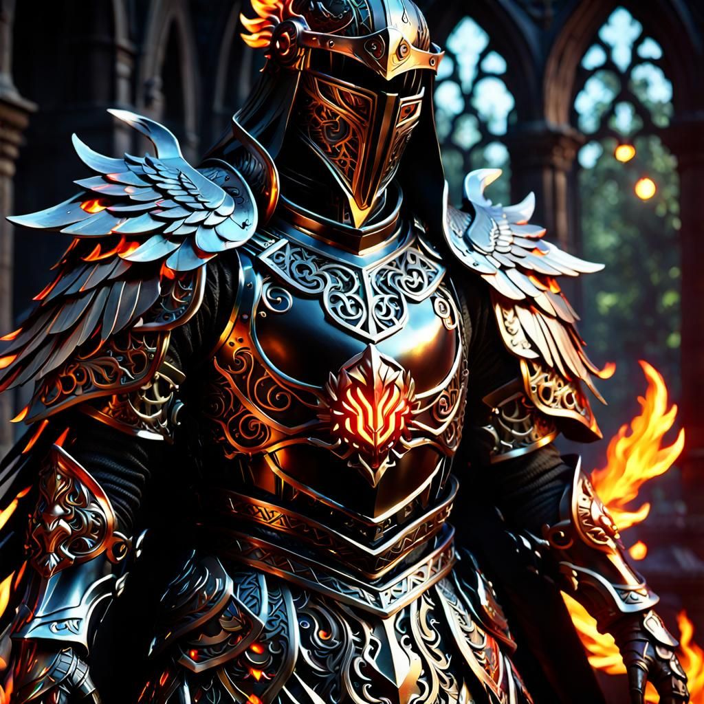 Phoenix Knight Major - AI Generated Artwork - NightCafe Creator
