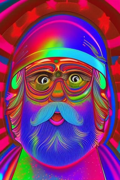Psychedelic Santa Claus - AI Generated Artwork - NightCafe Creator