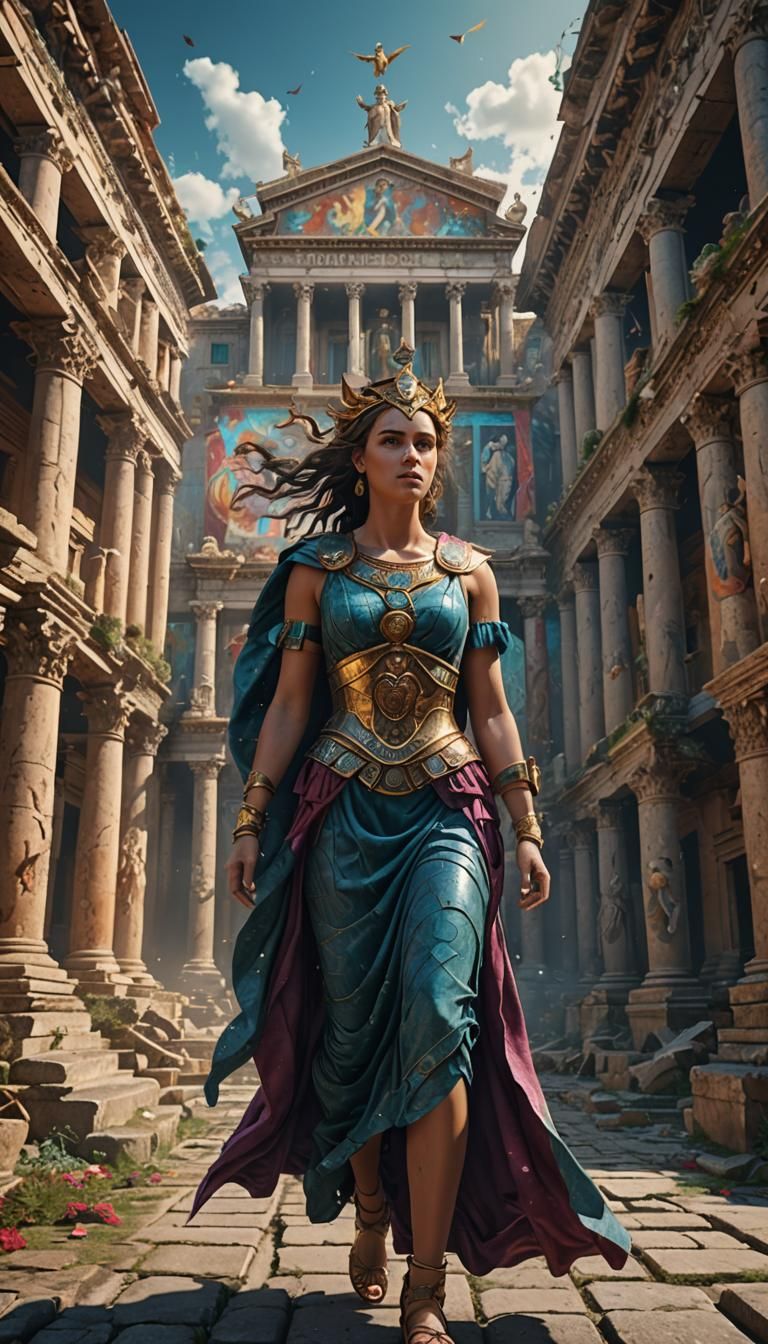 walk in ancient Rome - AI Generated Artwork - NightCafe Creator