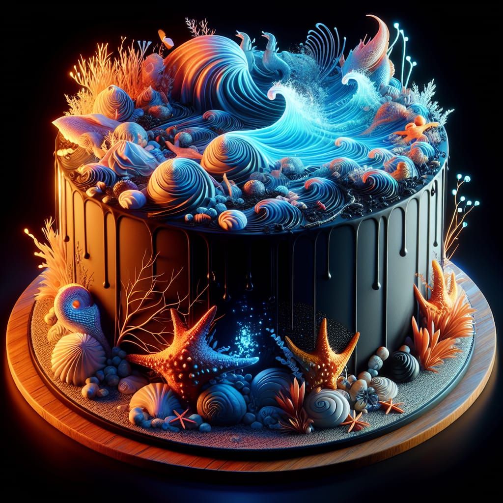 Seaspray cake - AI Generated Artwork - NightCafe Creator