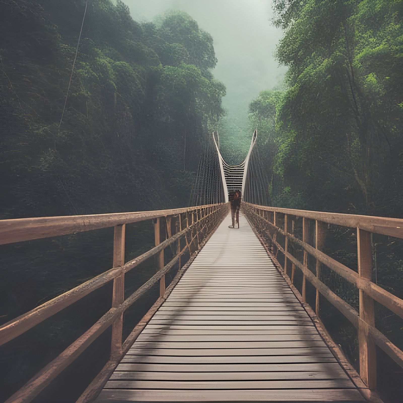 Pretty but useless bridge into nowhere - AI Generated Artwork ...