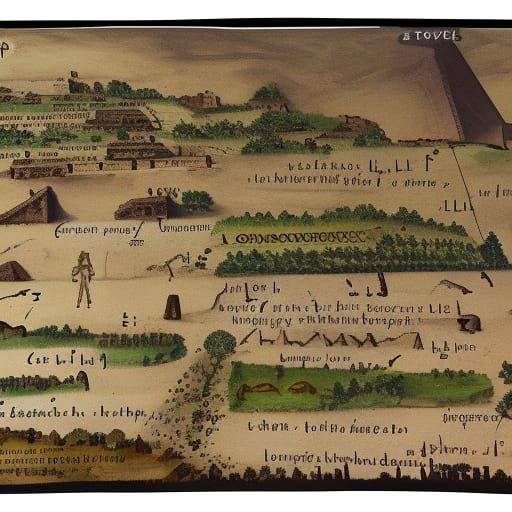 A diagram of Archeological dig site showing the grid and the different ...