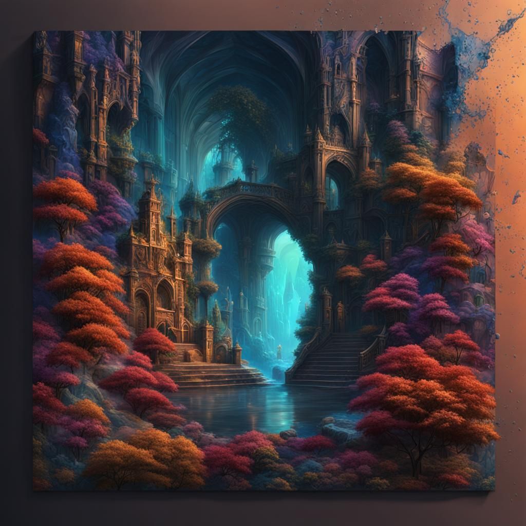 Wall Art Fantasy Abstract - AI Generated Artwork - NightCafe Creator