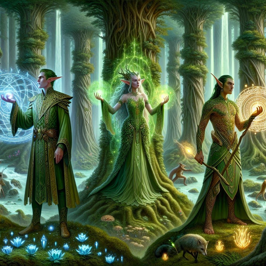 Woodland elves who practice magic - AI Generated Artwork - NightCafe ...