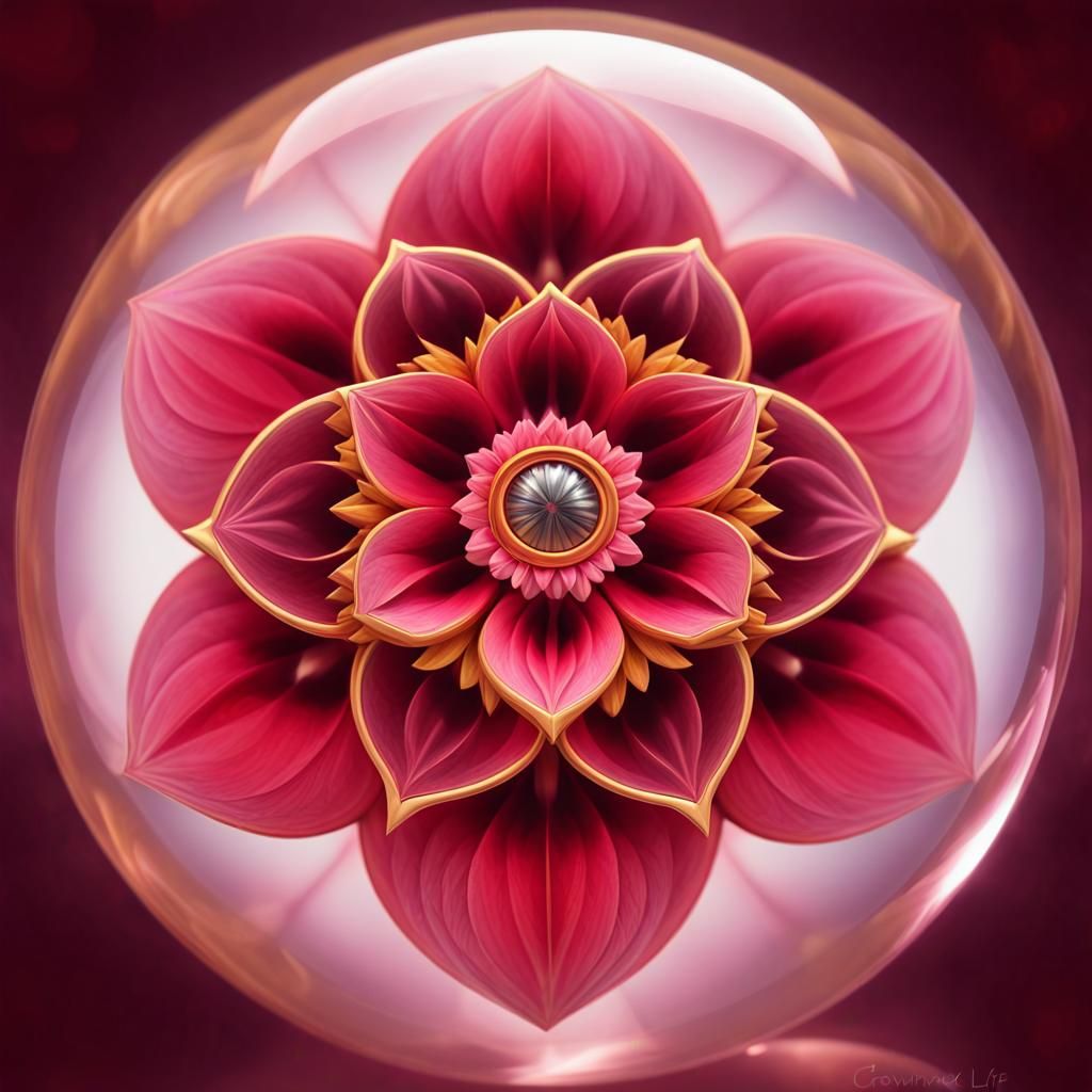 Pink flower mandala - AI Generated Artwork - NightCafe Creator