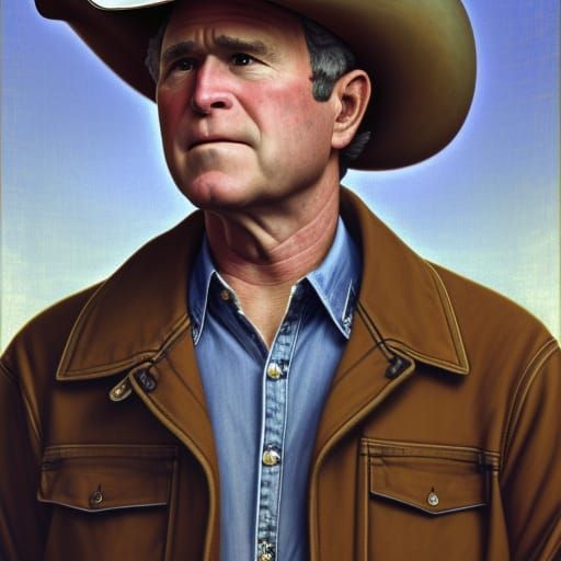 No. 43 GW Bush - AI Generated Artwork - NightCafe Creator