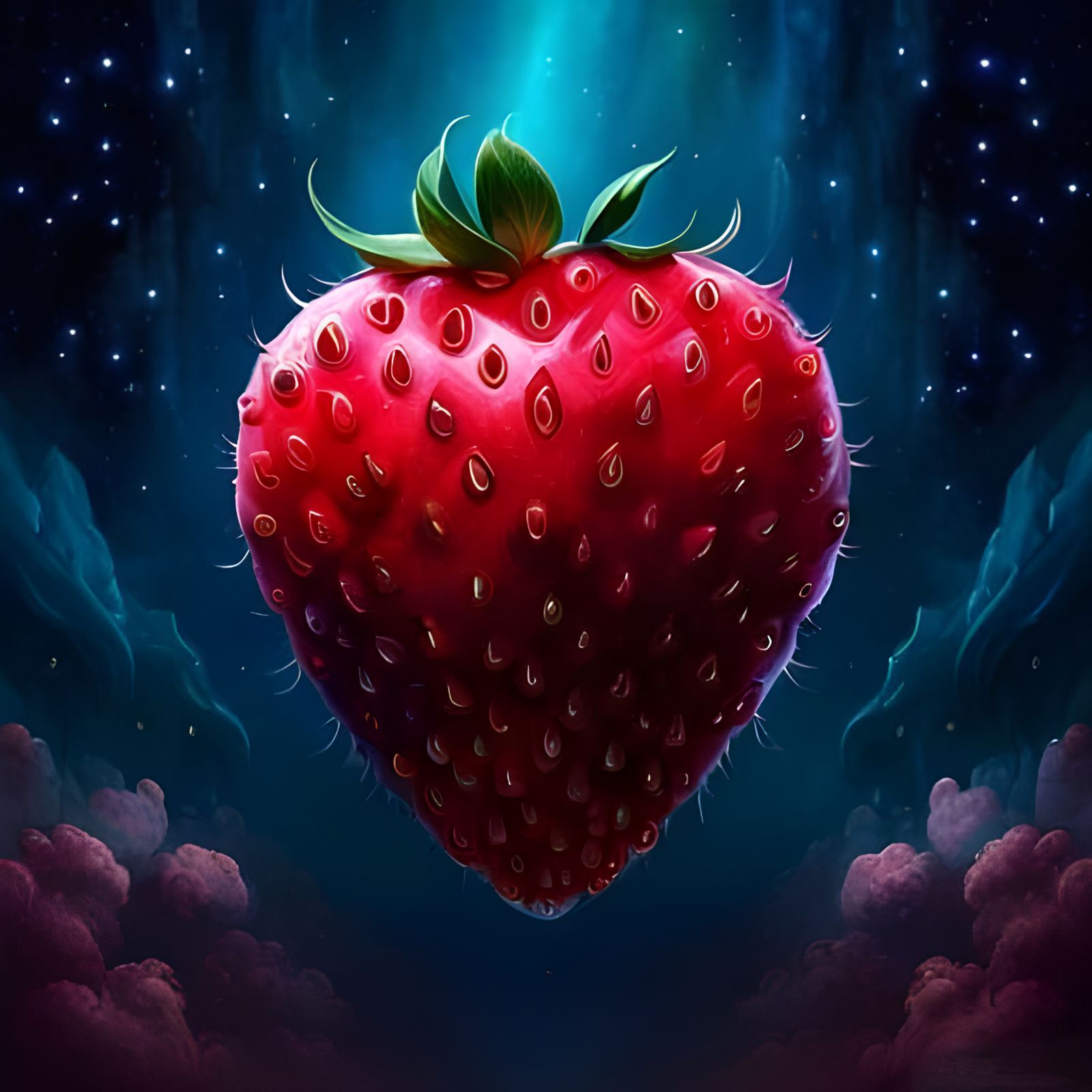 Celestial Strawberry - AI Generated Artwork - NightCafe Creator