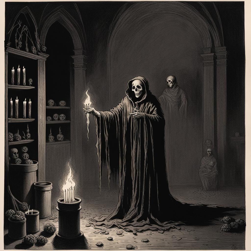 In the catacombs - AI Generated Artwork - NightCafe Creator