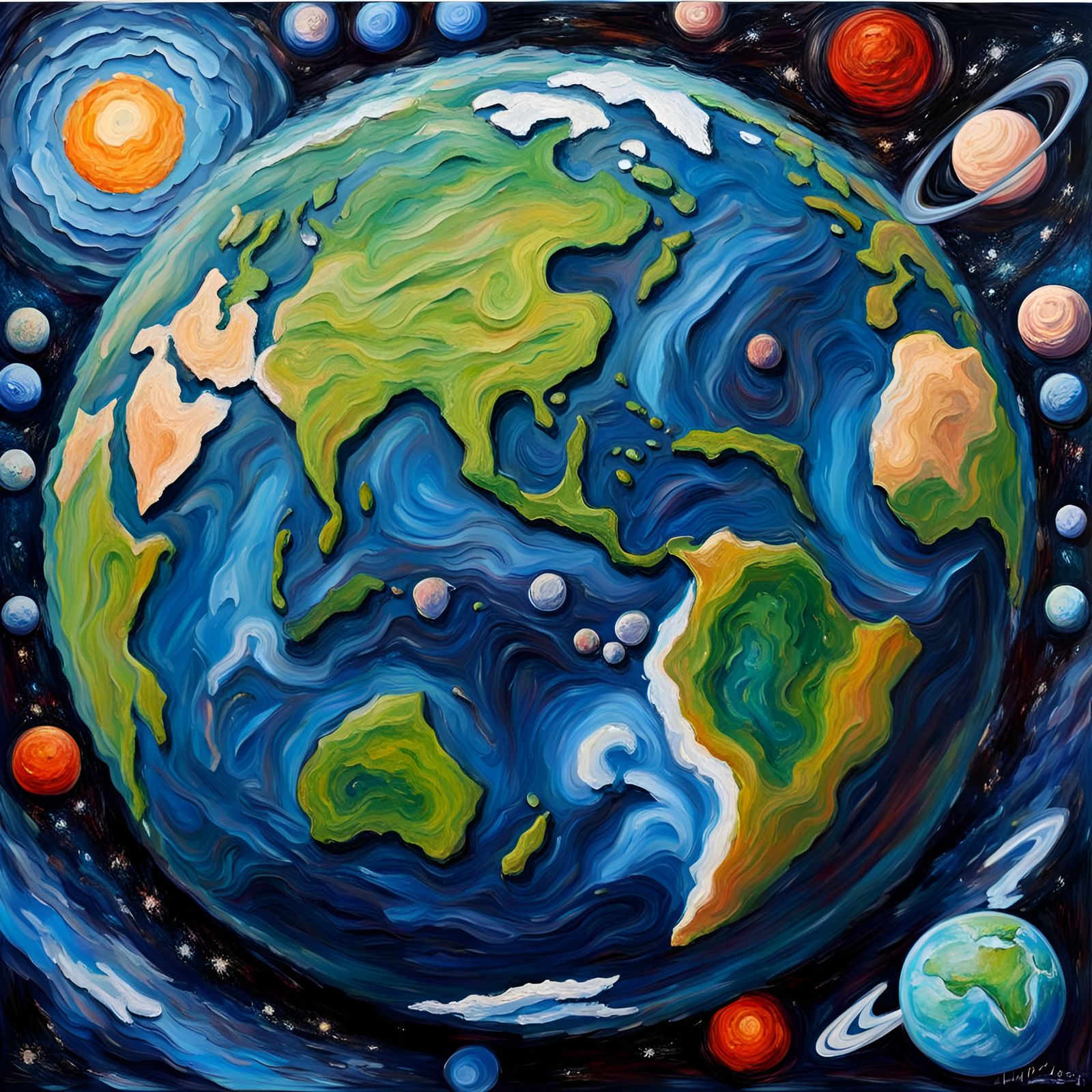 The Flat Earth - AI Generated Artwork - NightCafe Creator