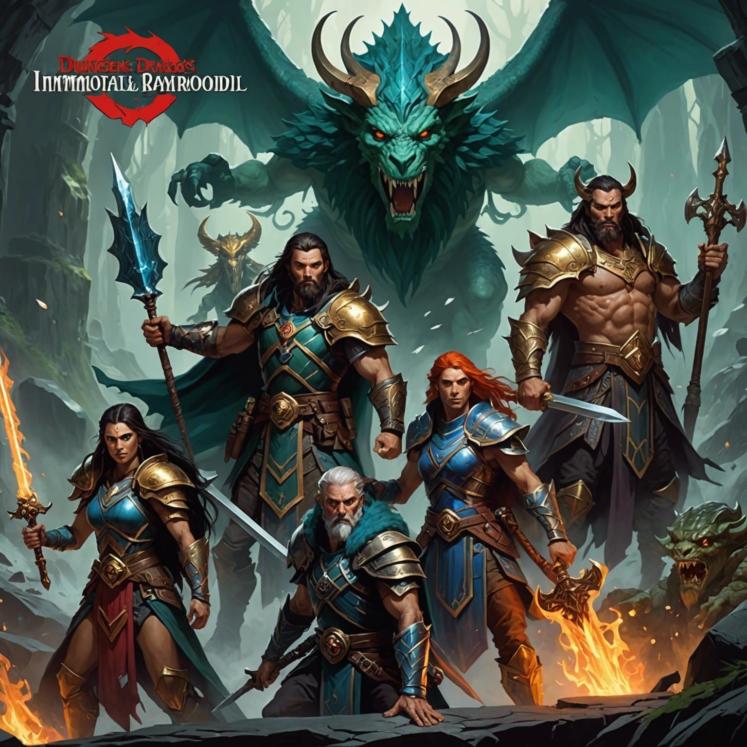 A dungeons and dragons module cover for an Immortal setting. Featuring ...