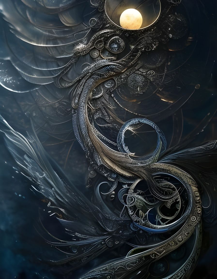 Abstract steampunk ink flow - AI Generated Artwork - NightCafe Creator