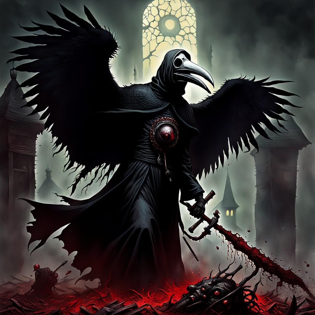 Plague Angel - AI Generated Artwork - NightCafe Creator
