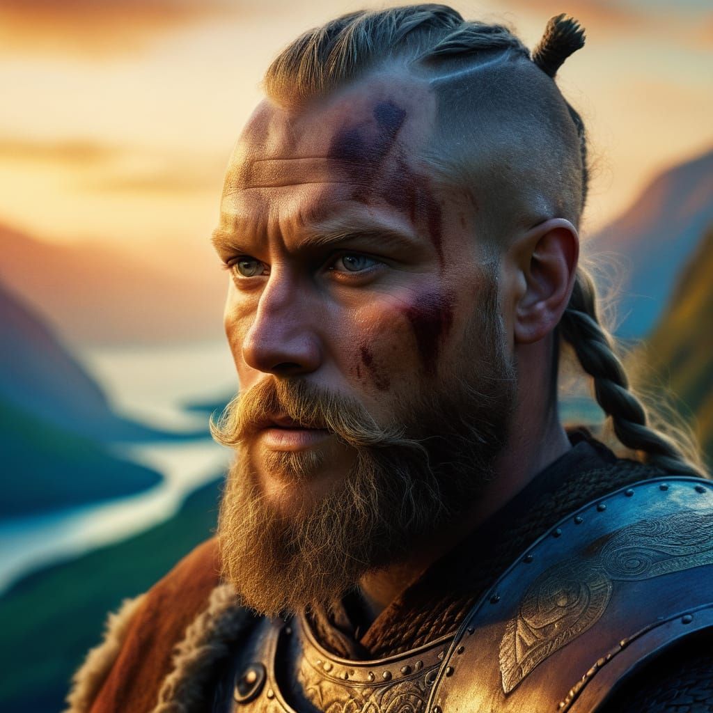 Viking Warrior Ragnar Lothbrok in Hyperrealistic P... - AI Art