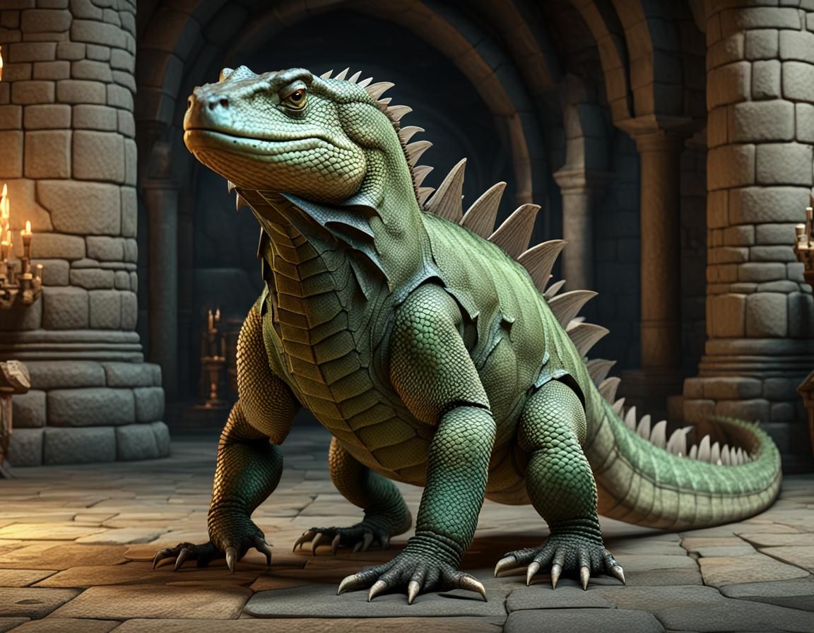 Armored lizard - AI Generated Artwork - NightCafe Creator