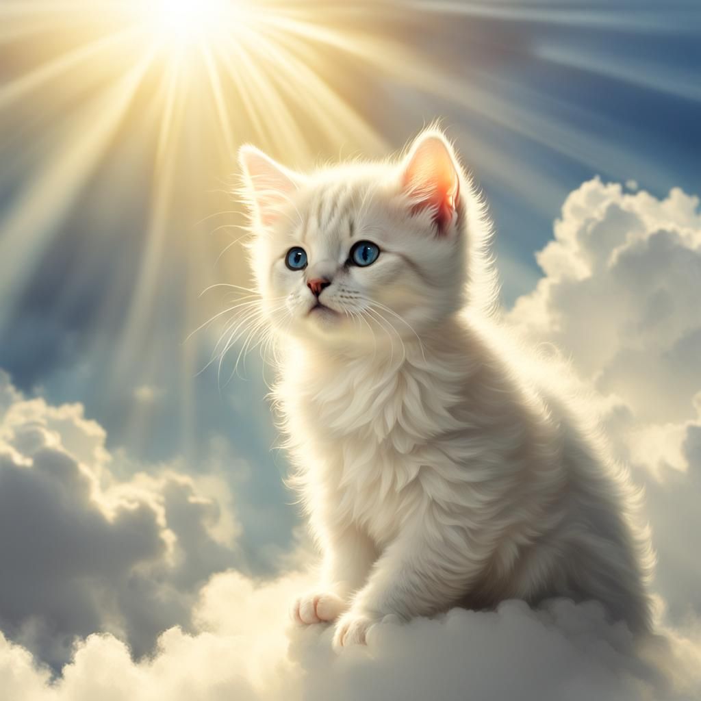An angel kitten - AI Generated Artwork - NightCafe Creator