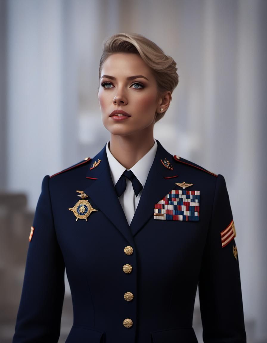 A blonde woman - Sergeant - AI Generated Artwork - NightCafe Creator