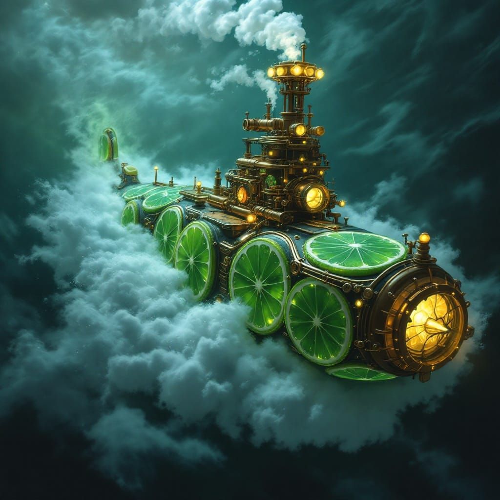 Subliminal Travelling - Steam Punk Submarine Made from Slic...