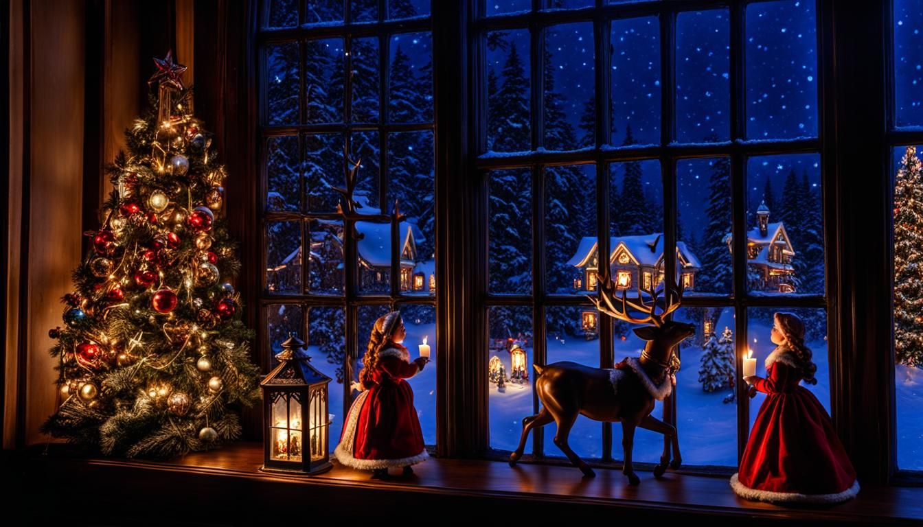 Christmas Eve Window - AI Generated Artwork - NightCafe Creator