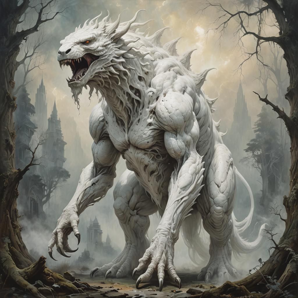 A strikingly mystical creature, reminiscent of a large, magical female ...