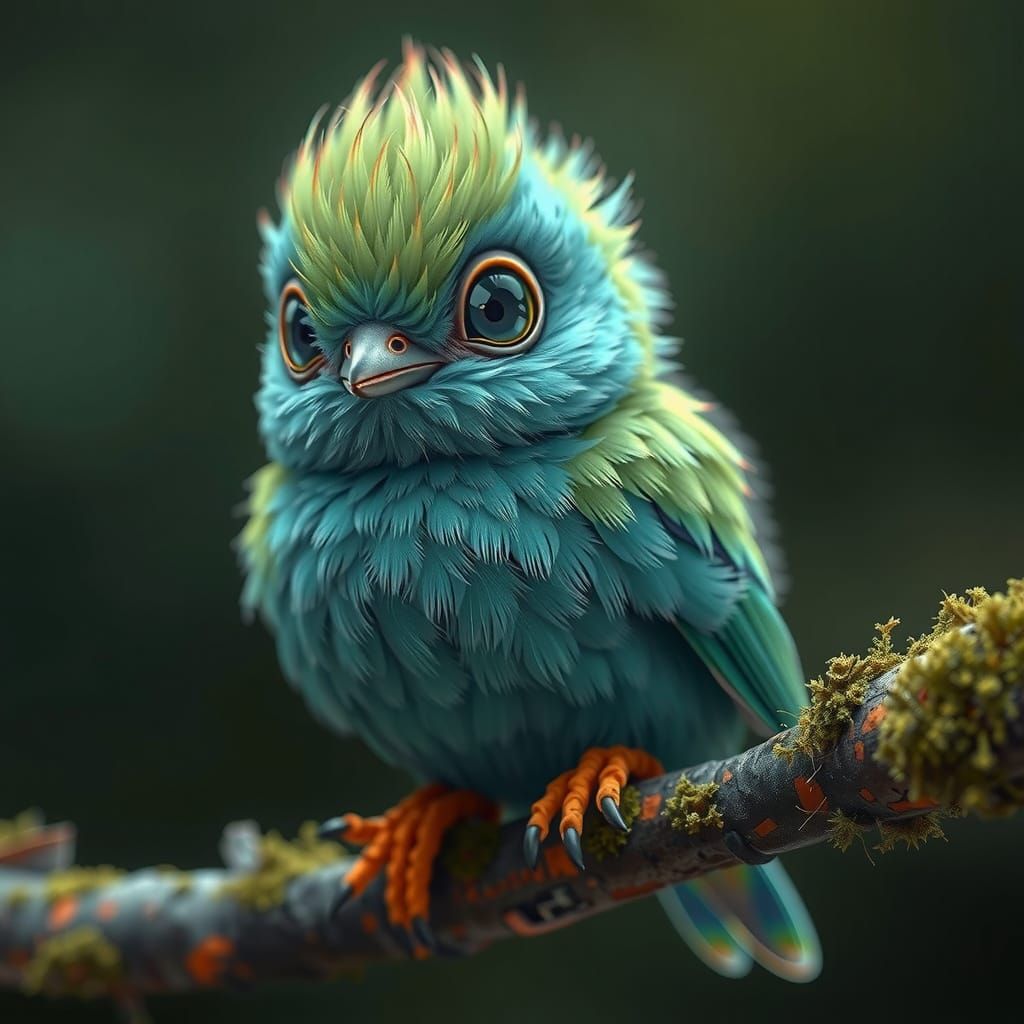 Delicate Avian Form in Photorealistic Detail - AI Art