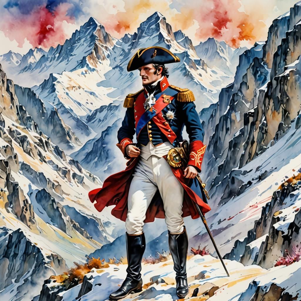 napoleon crossing the Alps - AI Generated Artwork - NightCafe Creator