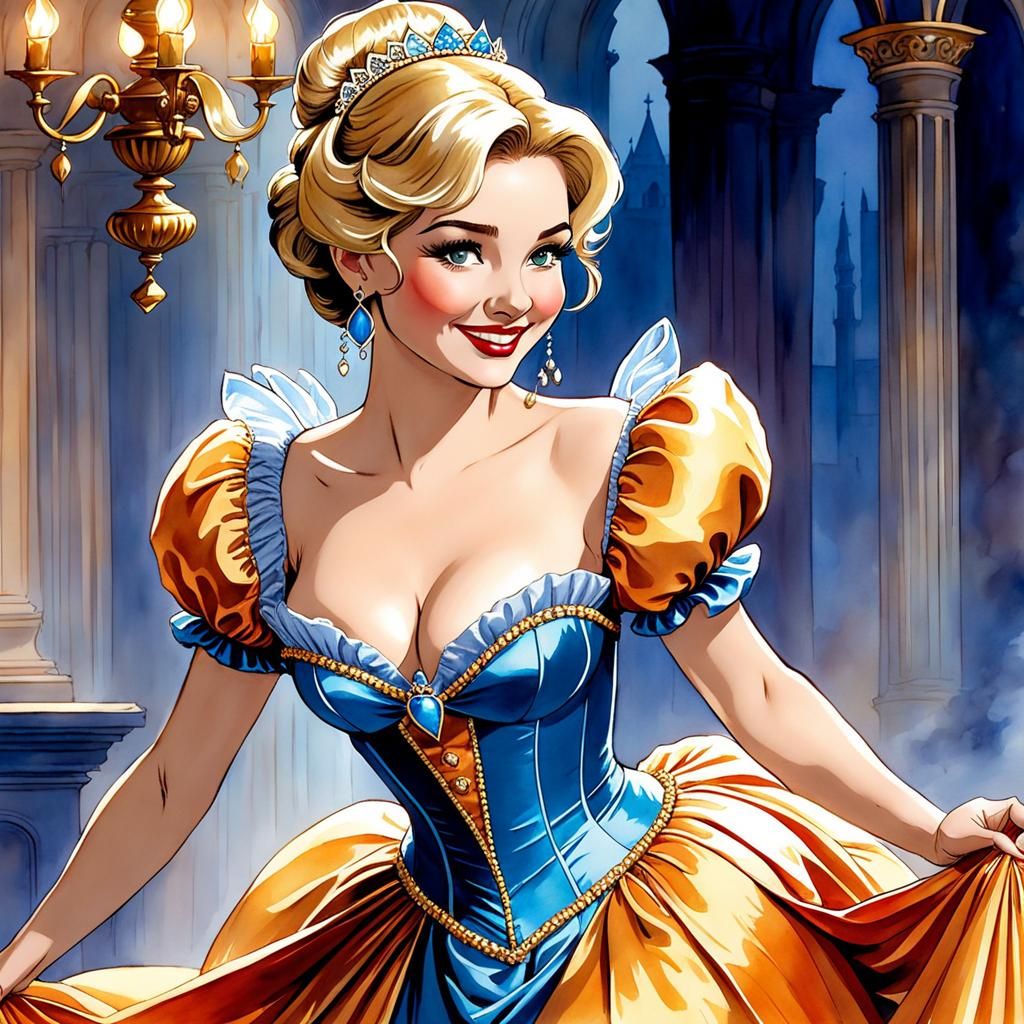Cute Cinderella - AI Generated Artwork - NightCafe Creator