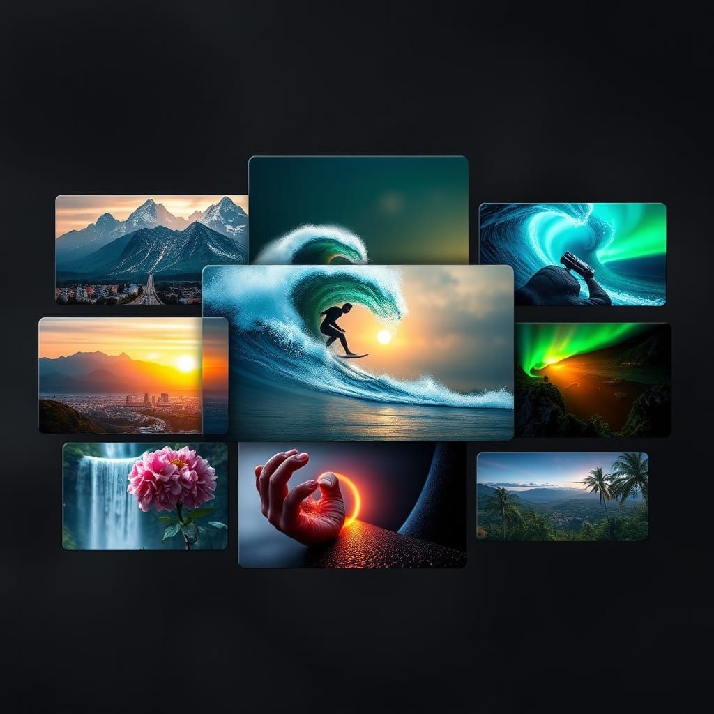 Futuristic Interface Collage in Realistic 8k Resol... - AI Art