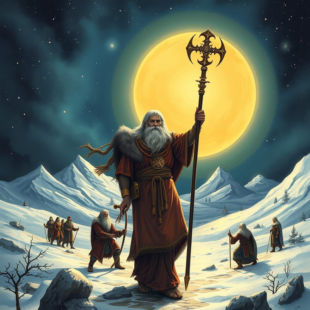 Ethereal Hyperborean Landscape in Vibrant Colors - AI Art