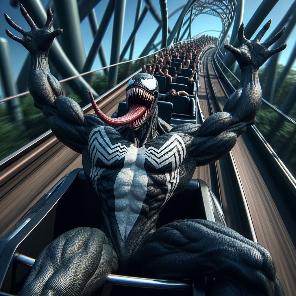 Rollercoaster Fun (venom) - AI Generated Artwork - NightCafe Creator