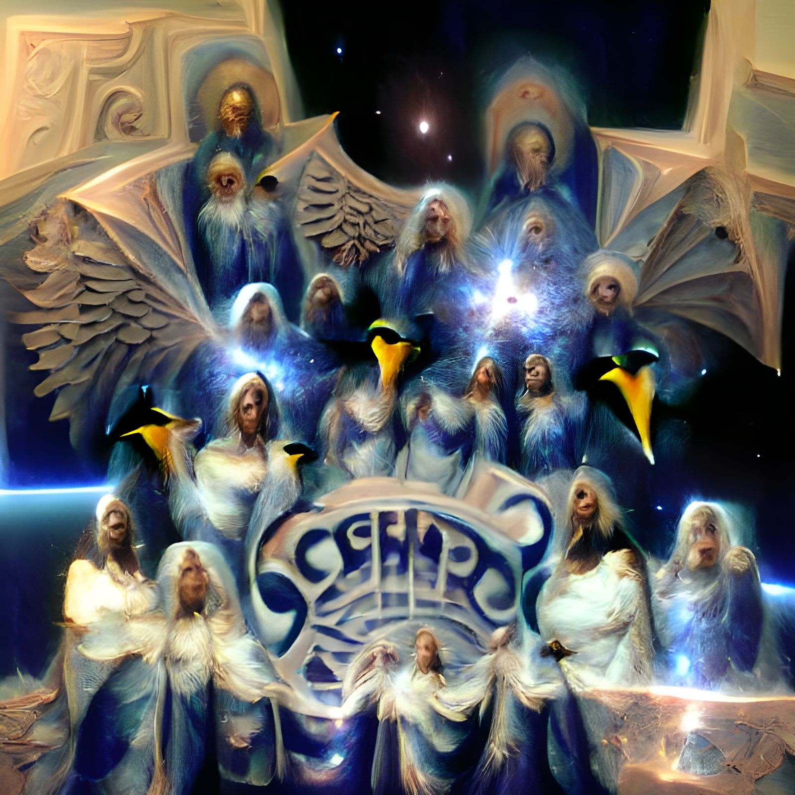 Cosmic Choir of the Seraphim - AI Generated Artwork - NightCafe Creator